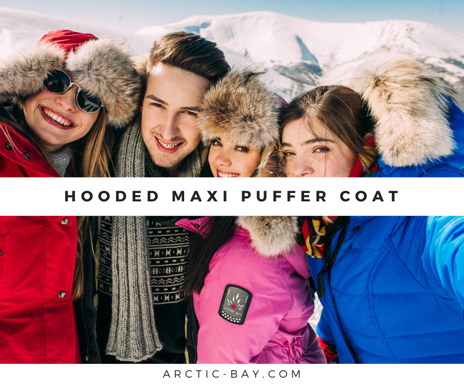 Hooded Maxi Puffer Coat – Arctic Bay